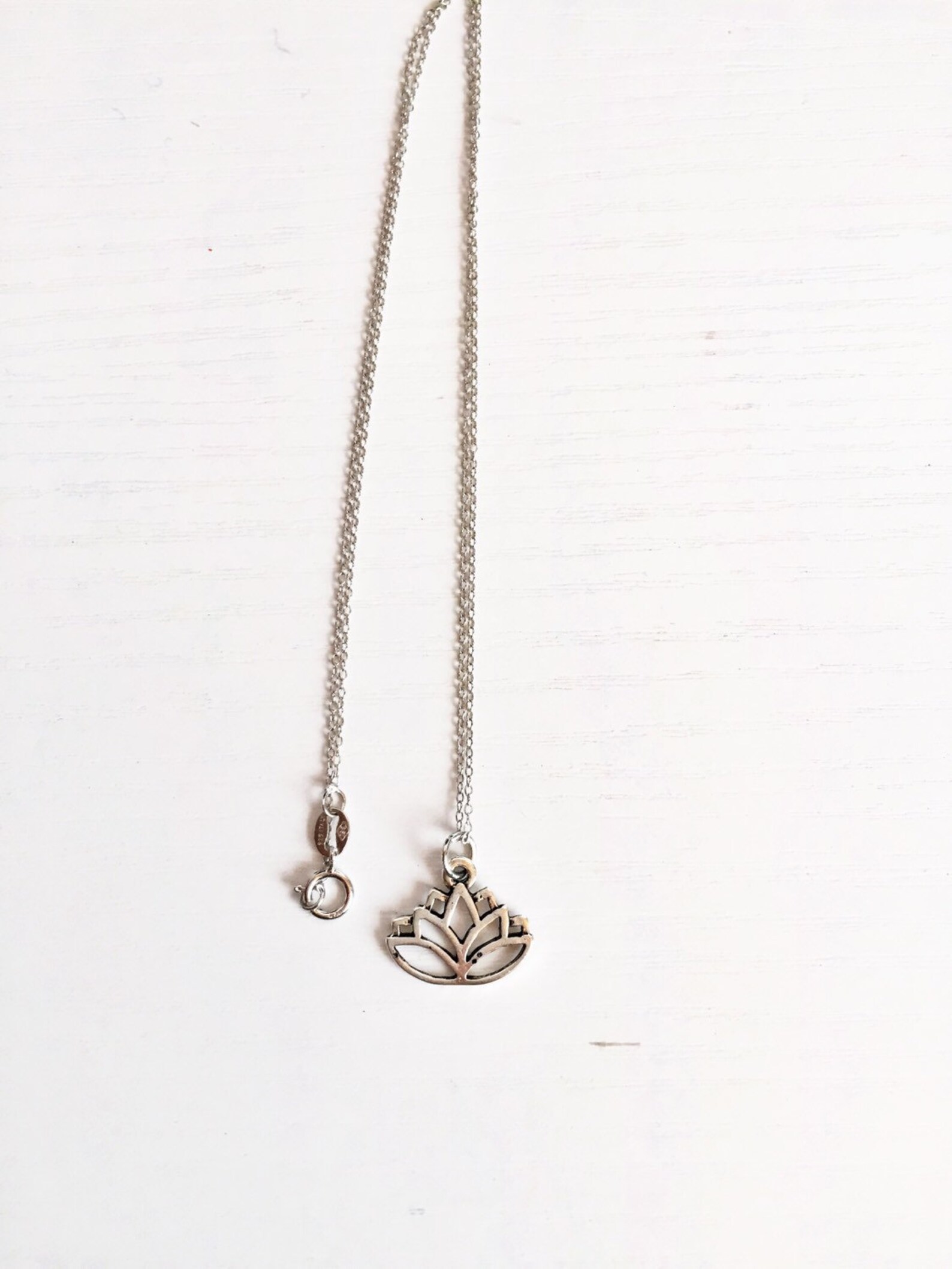 Lotus Flower Necklace - Etsy