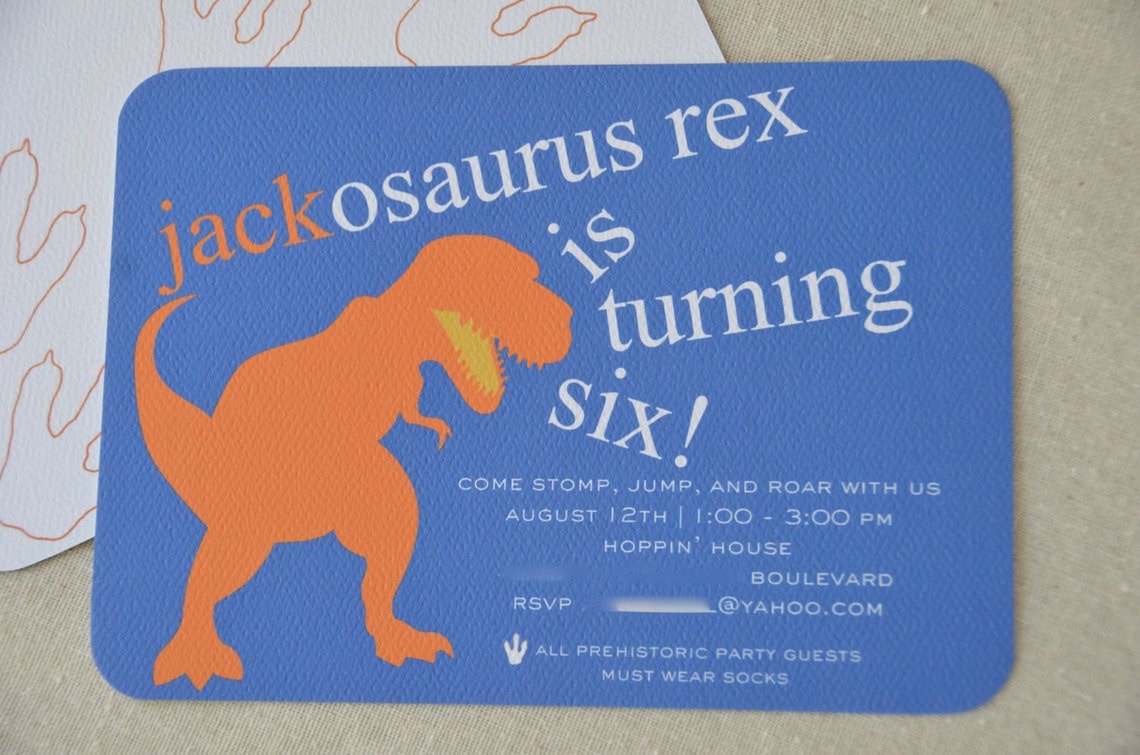 Invitation You-osaurus Rex - Etsy