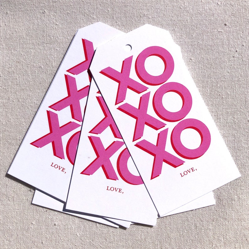 Hanging Gift Tag | Block XOXO - Etsy Canada