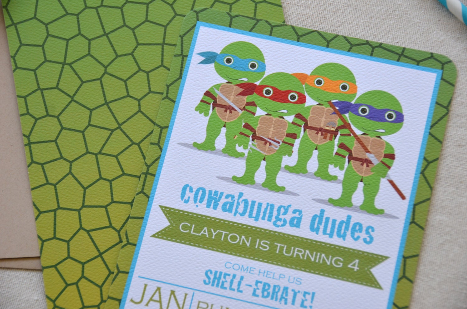 Handmade Tmnt Invitations