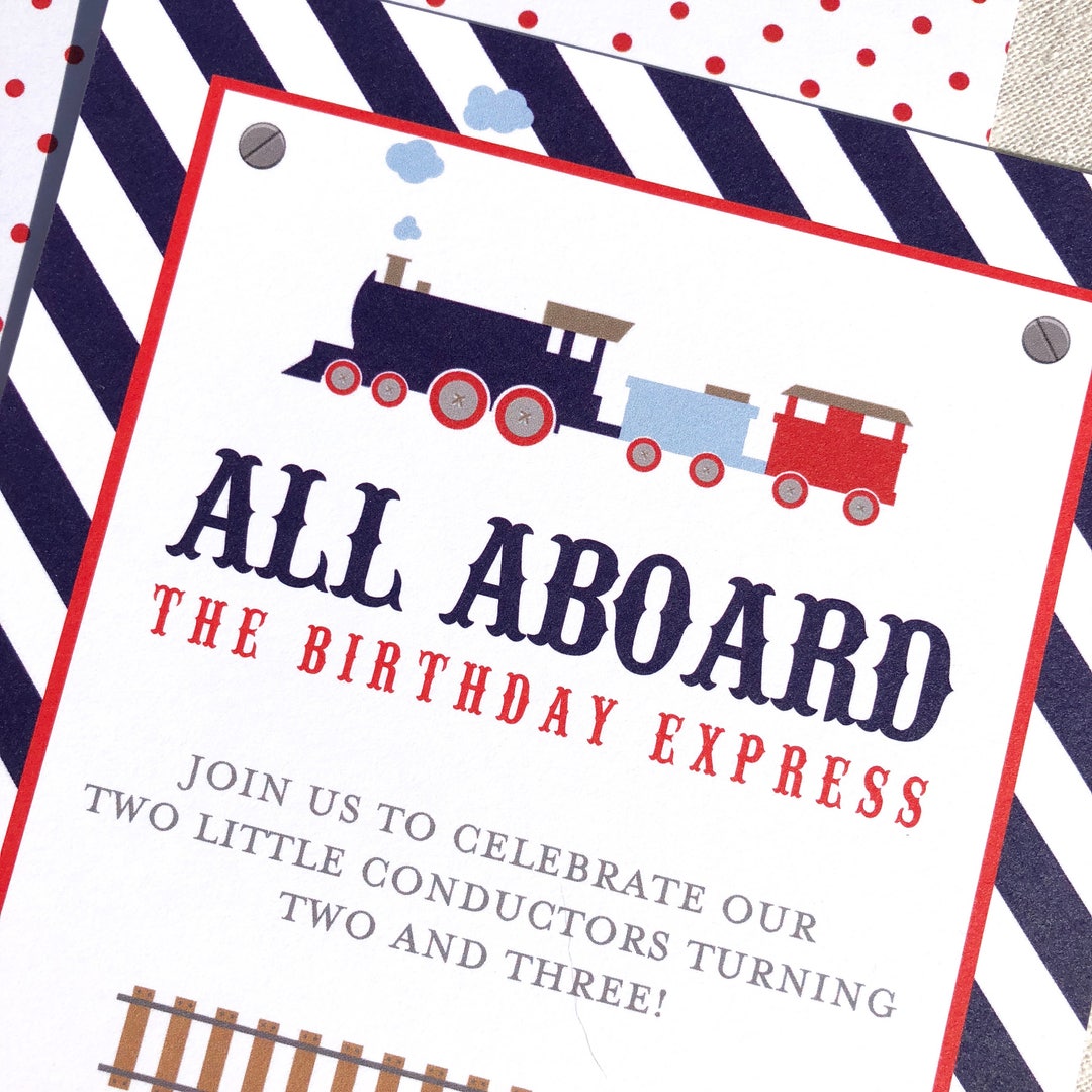 Invitation | All Aboard - Etsy