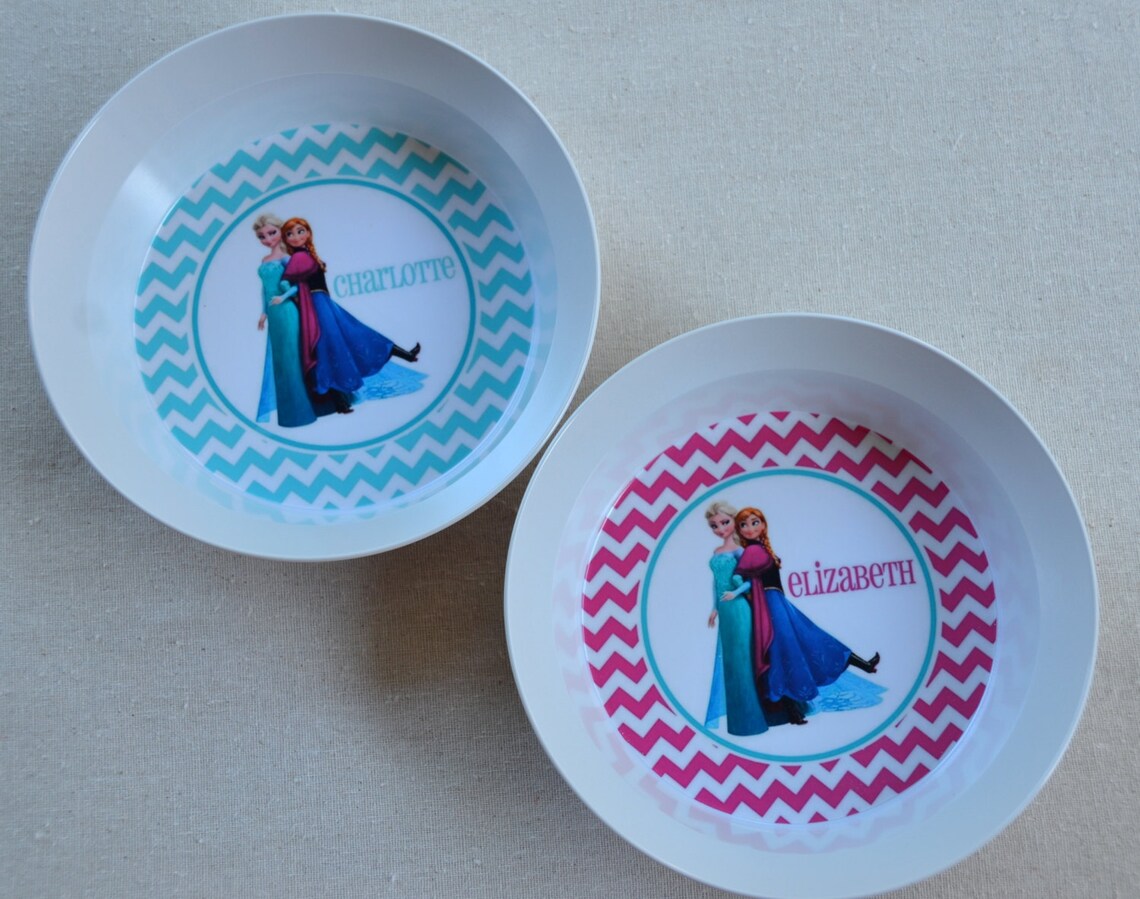 Plate Bowl Elsa Anna | Etsy