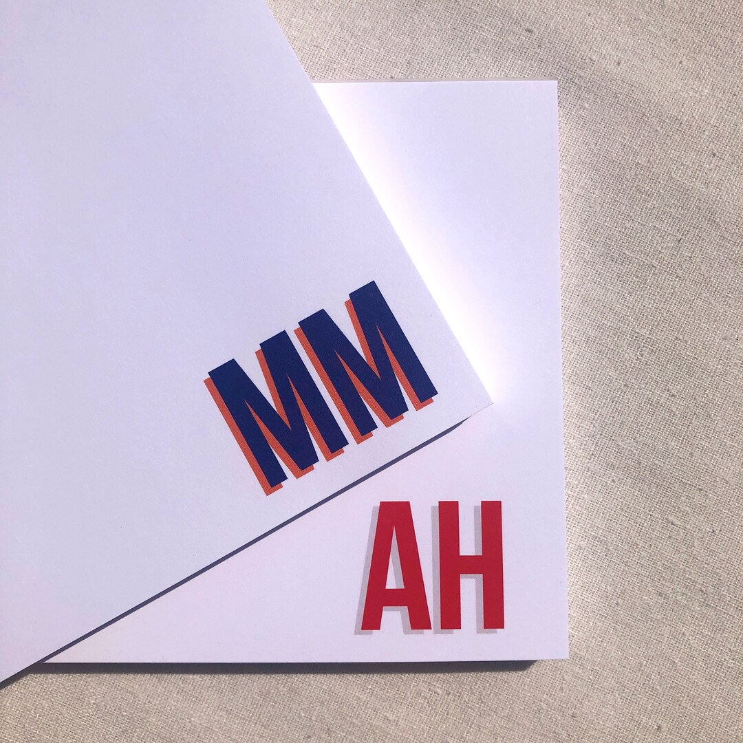 Notepads | College Colors Block Monogram - Etsy