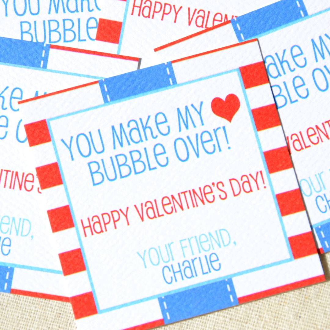 Bubble Over Valentine Tags - Etsy