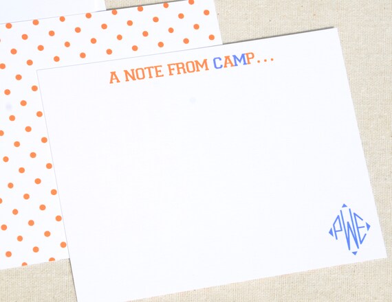 Camp Notecards A Note From Camp | Etsy