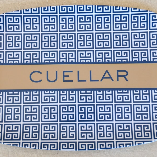 Blue Greek Key - Etsy