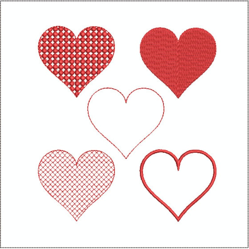 Small Heart Designs - 17 Designs/sizes - Etsy