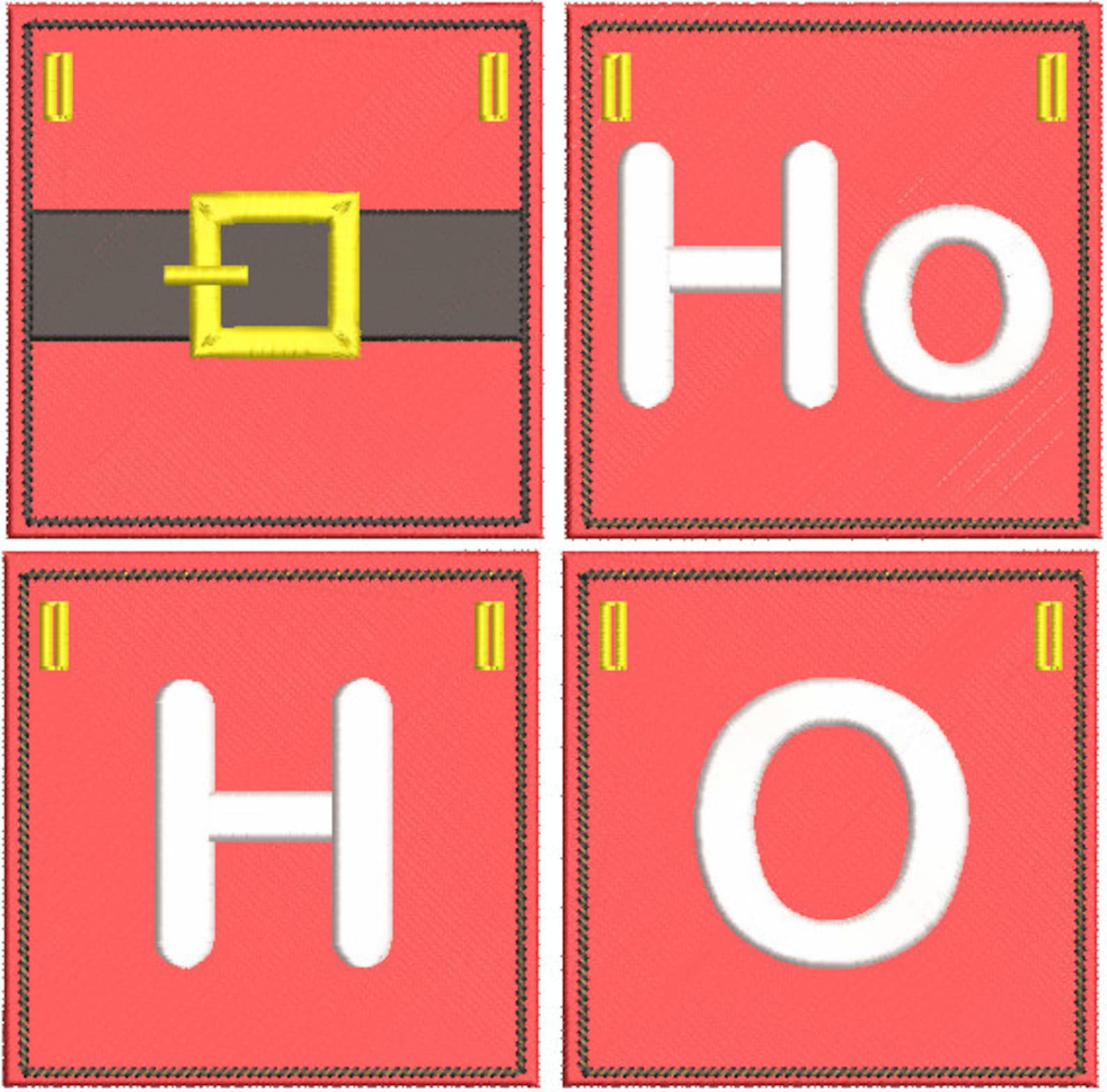 Hohoho and Santa Belt in the Hoop Banner Design With | Etsy