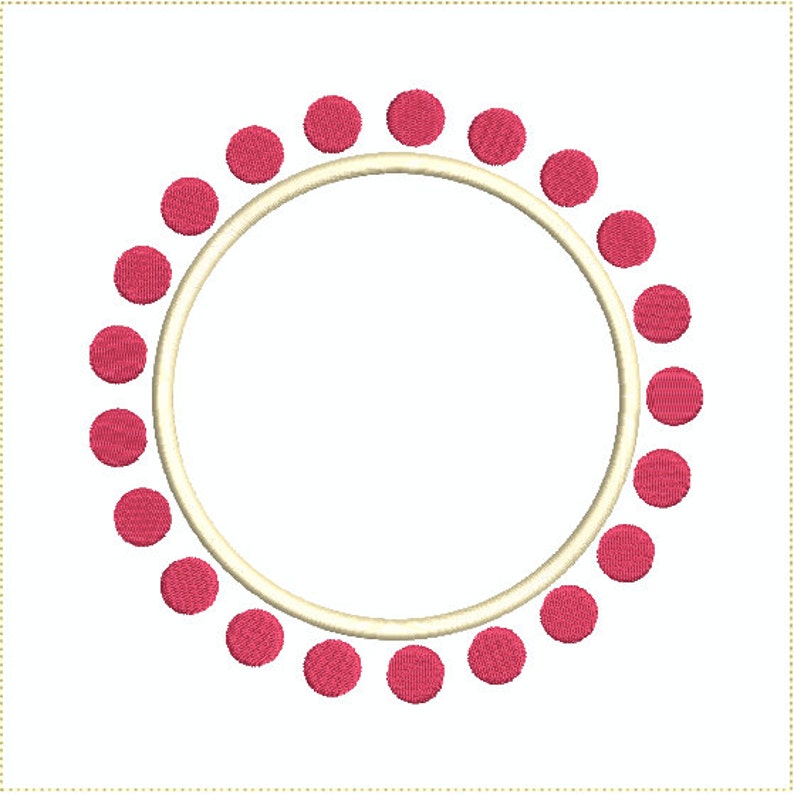 Applique Dot Frame for Machine Embroidery 9 Styles and | Etsy