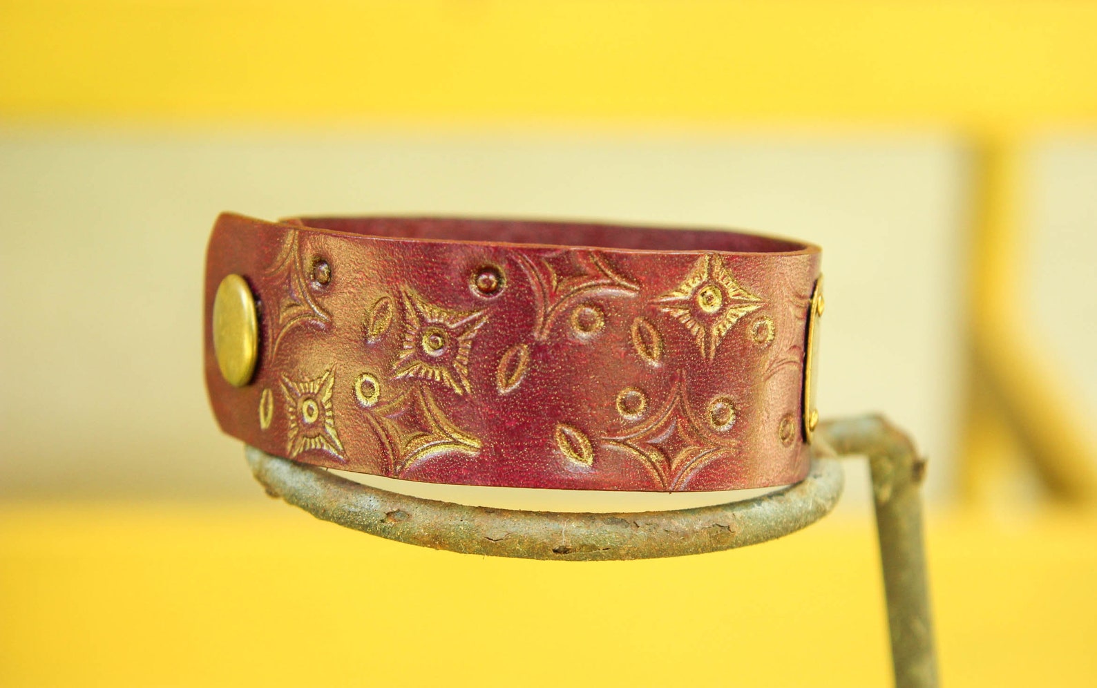 Handmade Leather Cuff, Handmade Jewelry, Unique Jewelry, Etched Brass ...