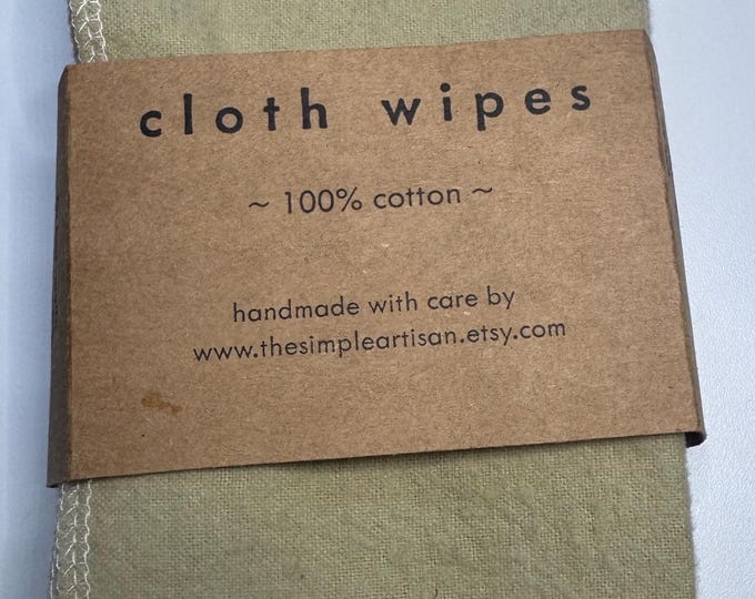 Handmade. Organic Cloth Baby Wipes . 8x8 Cotton Flannel. Eco Friendly ...