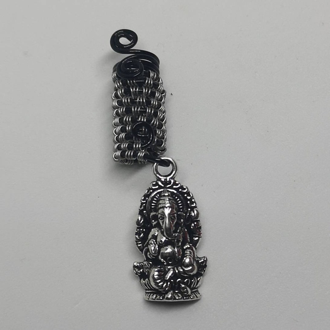 Queendom Collection Silver Ganesh Loc/braid/hair Jewel - Etsy