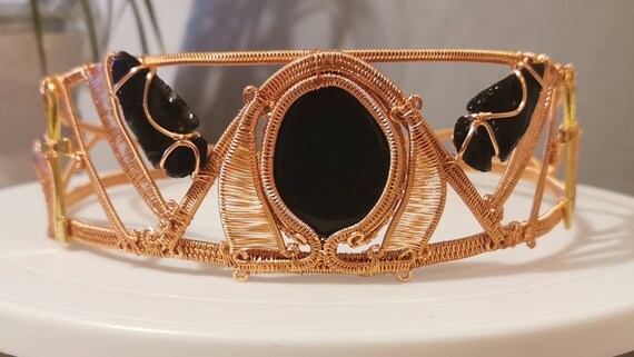Obsidian Crown | Etsy