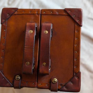 Handcrafted Leather Field Bar: Portable Liquor Cabinet With Serving ...