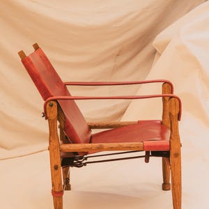Roorkee Chair in Veg Tanned Leather and White Oak - Etsy