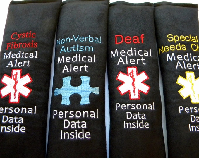 Infant Medical Alert Seat Belt, Baby Carrier Medical Alert, Seat Belt ...