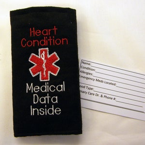 Backpack Medical Alert, Medical Alert Purse Tag, Medical Information ...