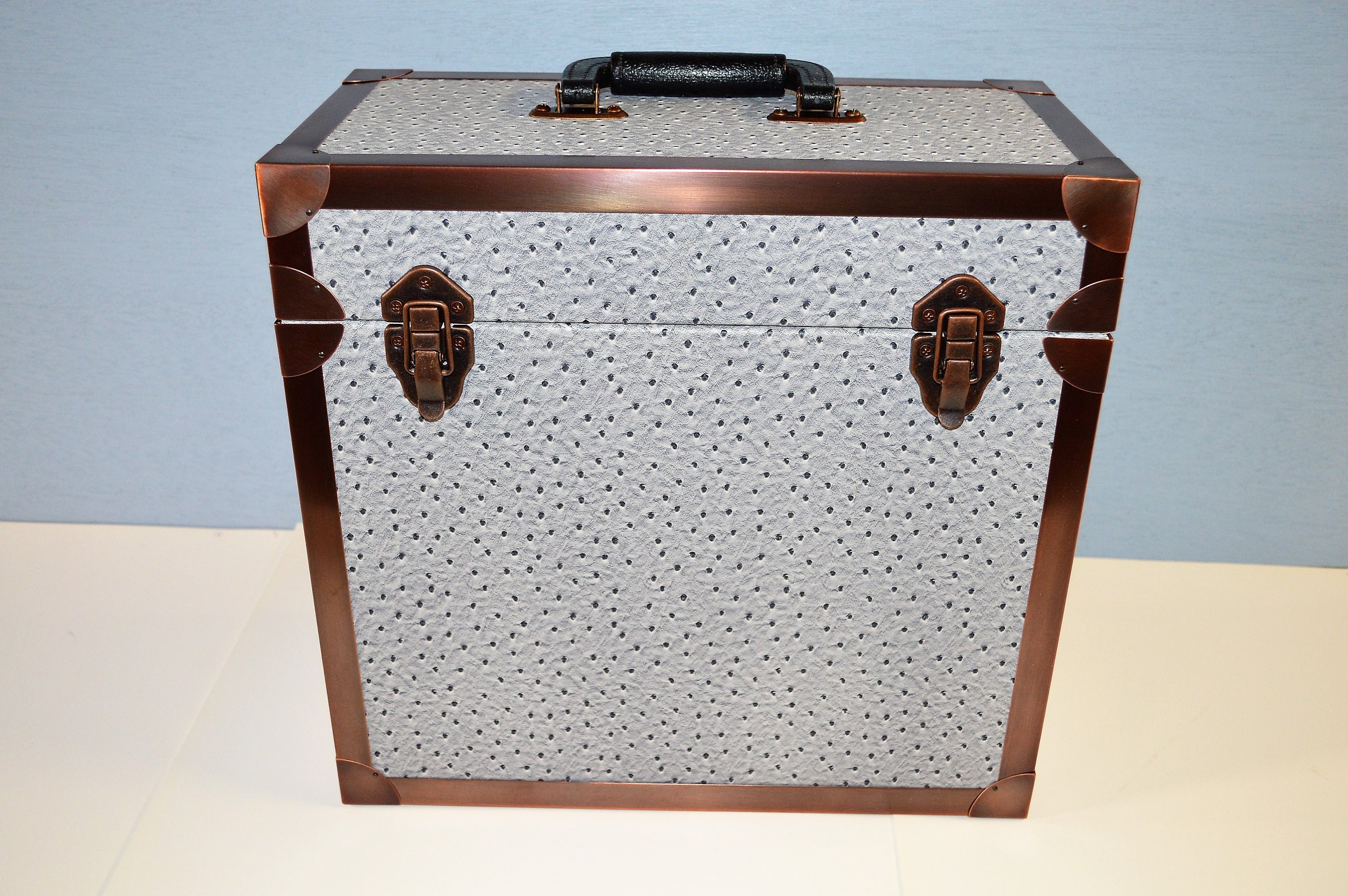 LP Record Storage Solid Wood Carry Case With Smoked Emu - Etsy