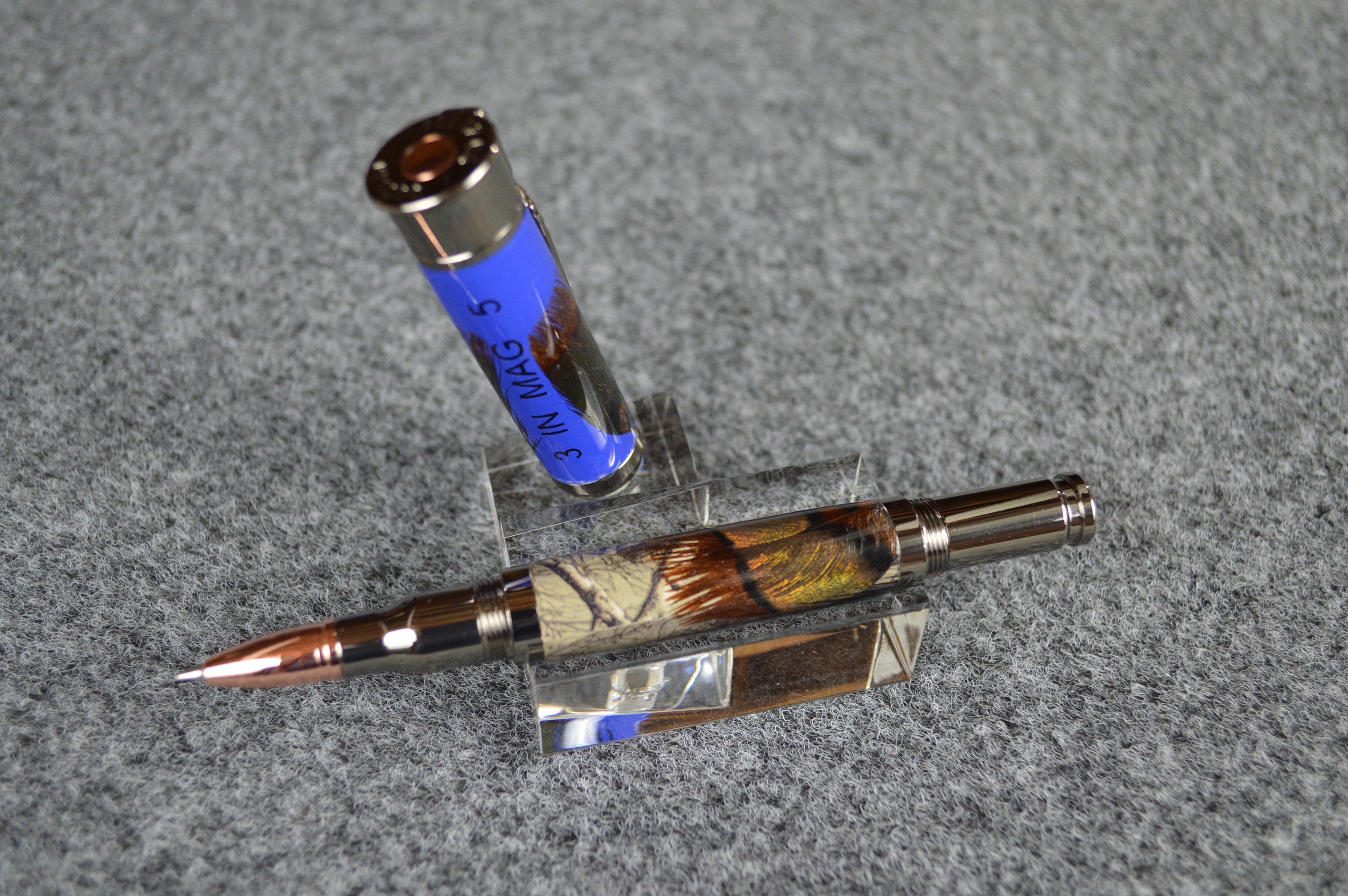 Shotgun Shell Rollerball Pen With Turkey Feathers, 12 Gauge Over and ...