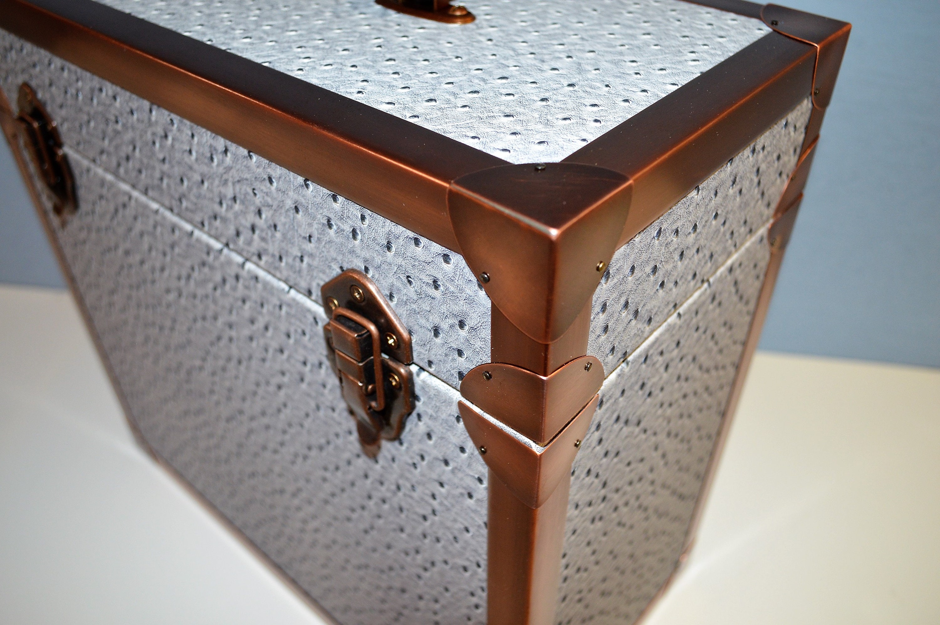 LP Record Storage Solid Wood Carry Case With Smoked Emu - Etsy