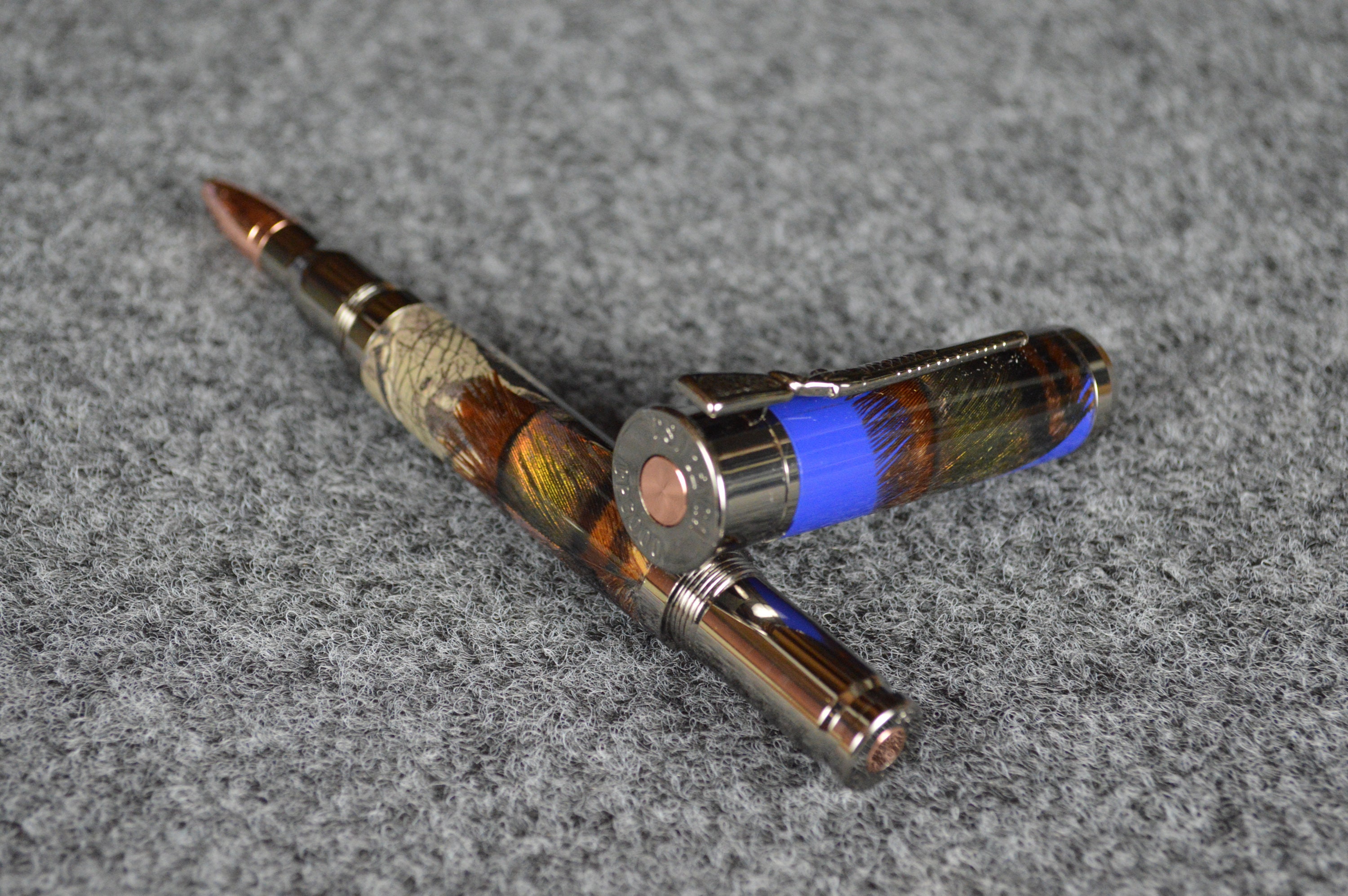 Shotgun Shell Rollerball Pen With Turkey Feathers, 12 Gauge Over and ...
