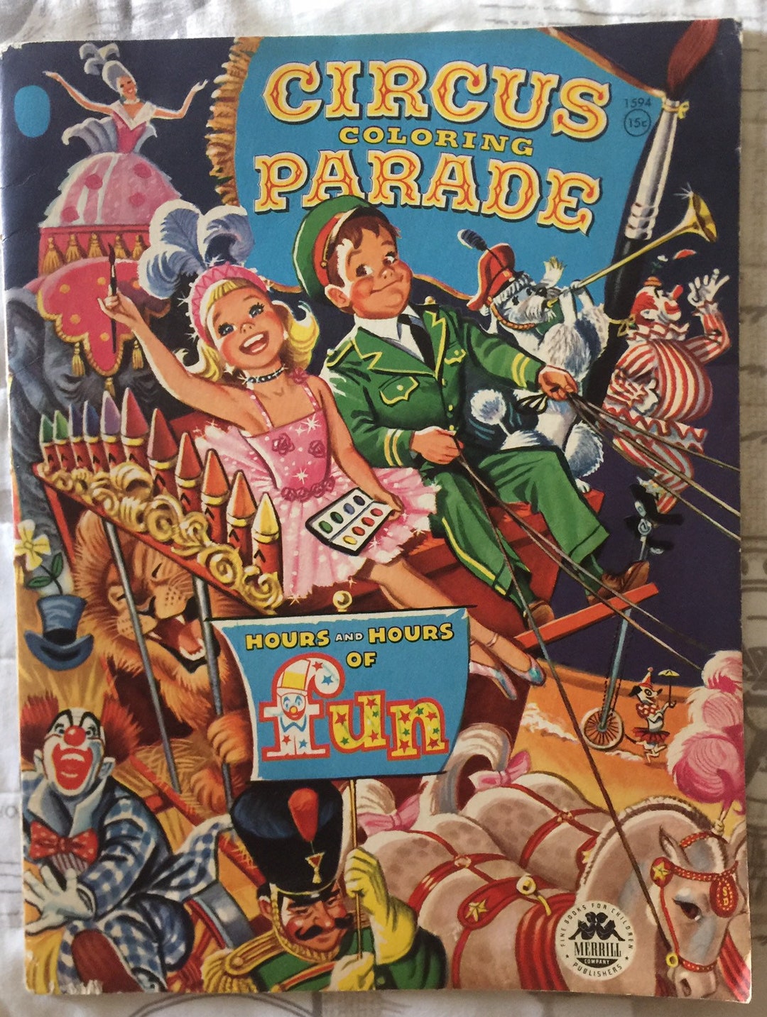 Rare 1959 30 Pg Circus Coloring Book, A Few Pages With Marks, Old ...