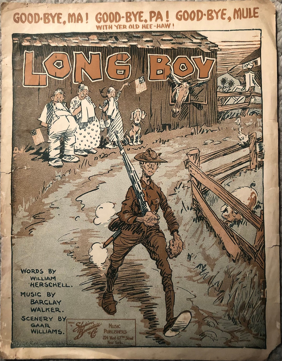 Antique 1917 WWI Long Boy Good-bye Ma Good-bye Pa Good-bye - Etsy