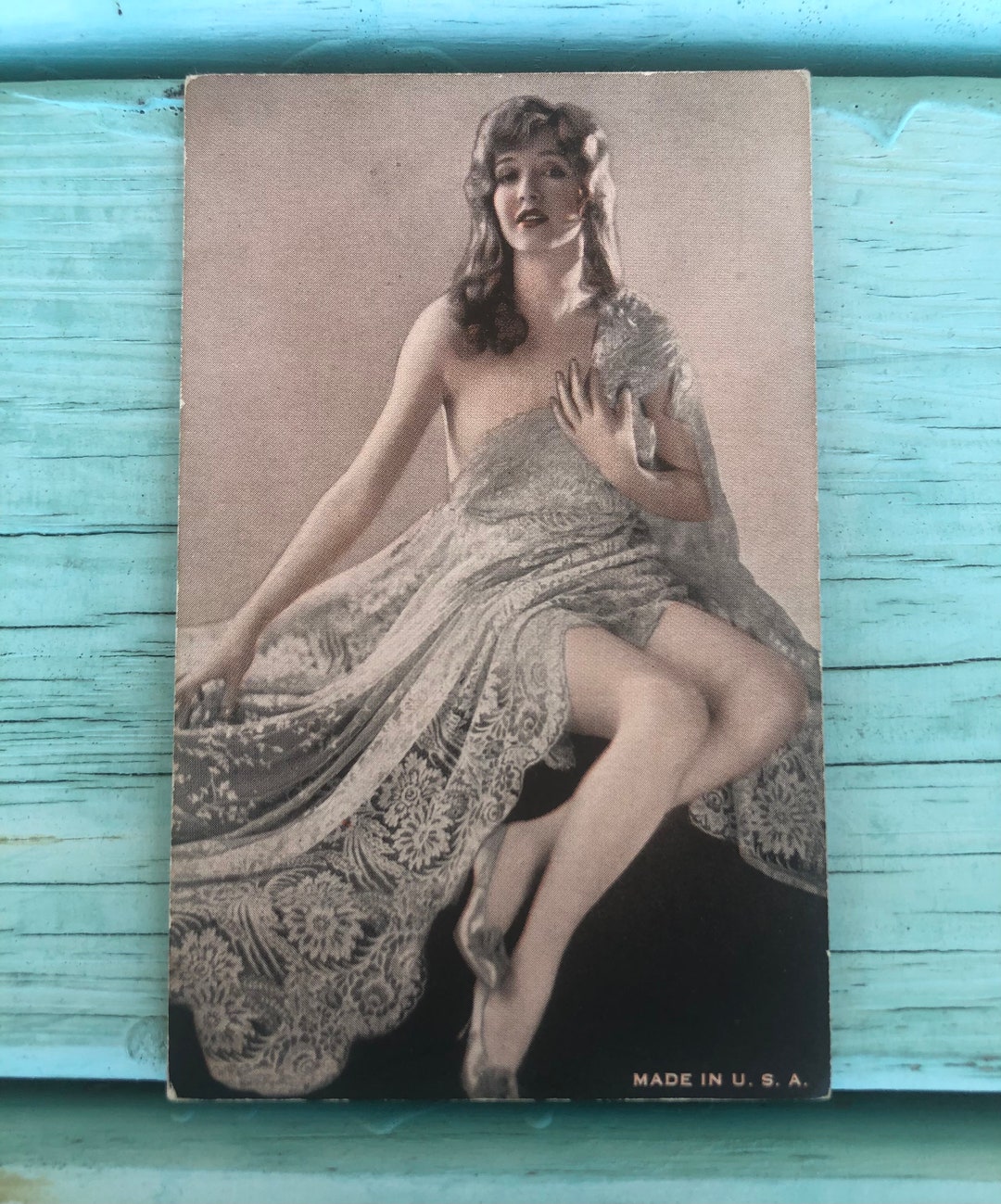 Rare Vintage/antique Risqué Pin up Girl 1940s Card/postcard GC 3.5 X 5.5 USA - Etsy