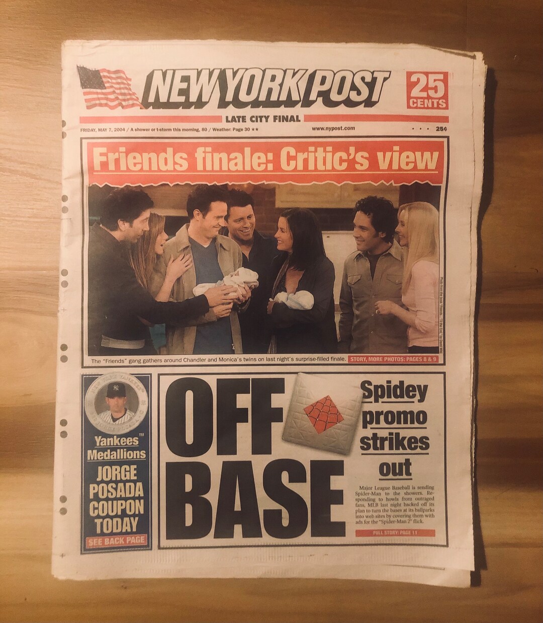 New York Post Newspaper Friends Finale May.7,2004 Complete Paper-cool ...
