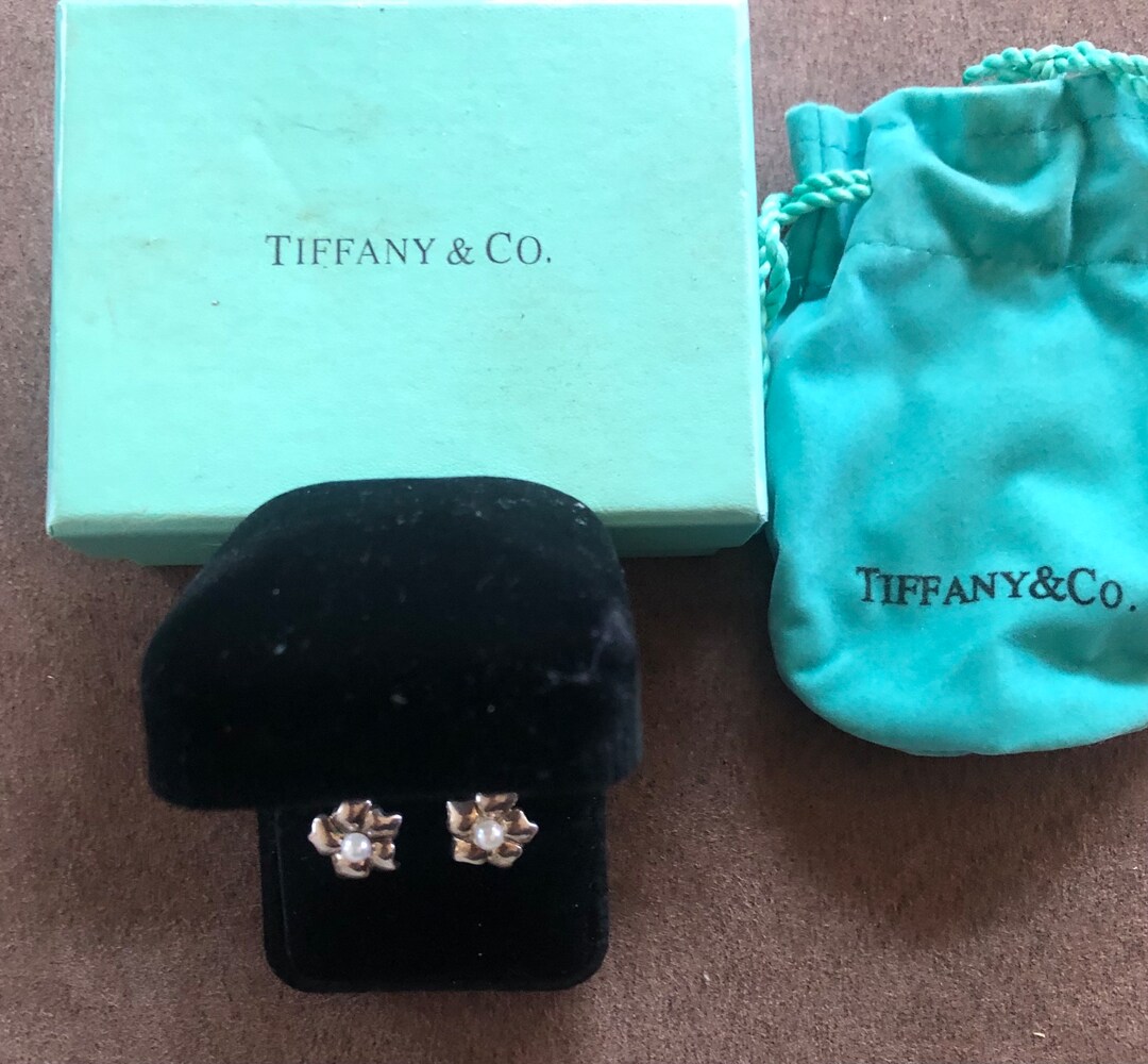 Tiffany Co. STERLING Silver and 14K Solid Yellow Gold Posts & Backs ...