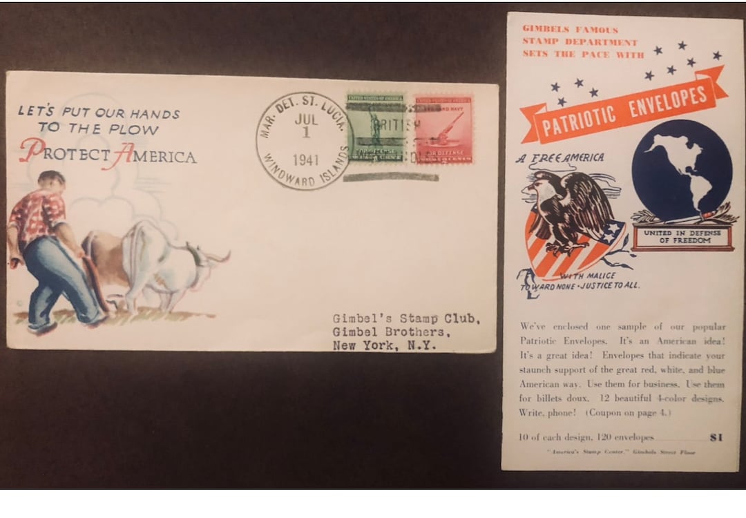 Rare WW2 Vintage Gimbel’s Nyc Stamp Club Envelope & Order Form - Etsy