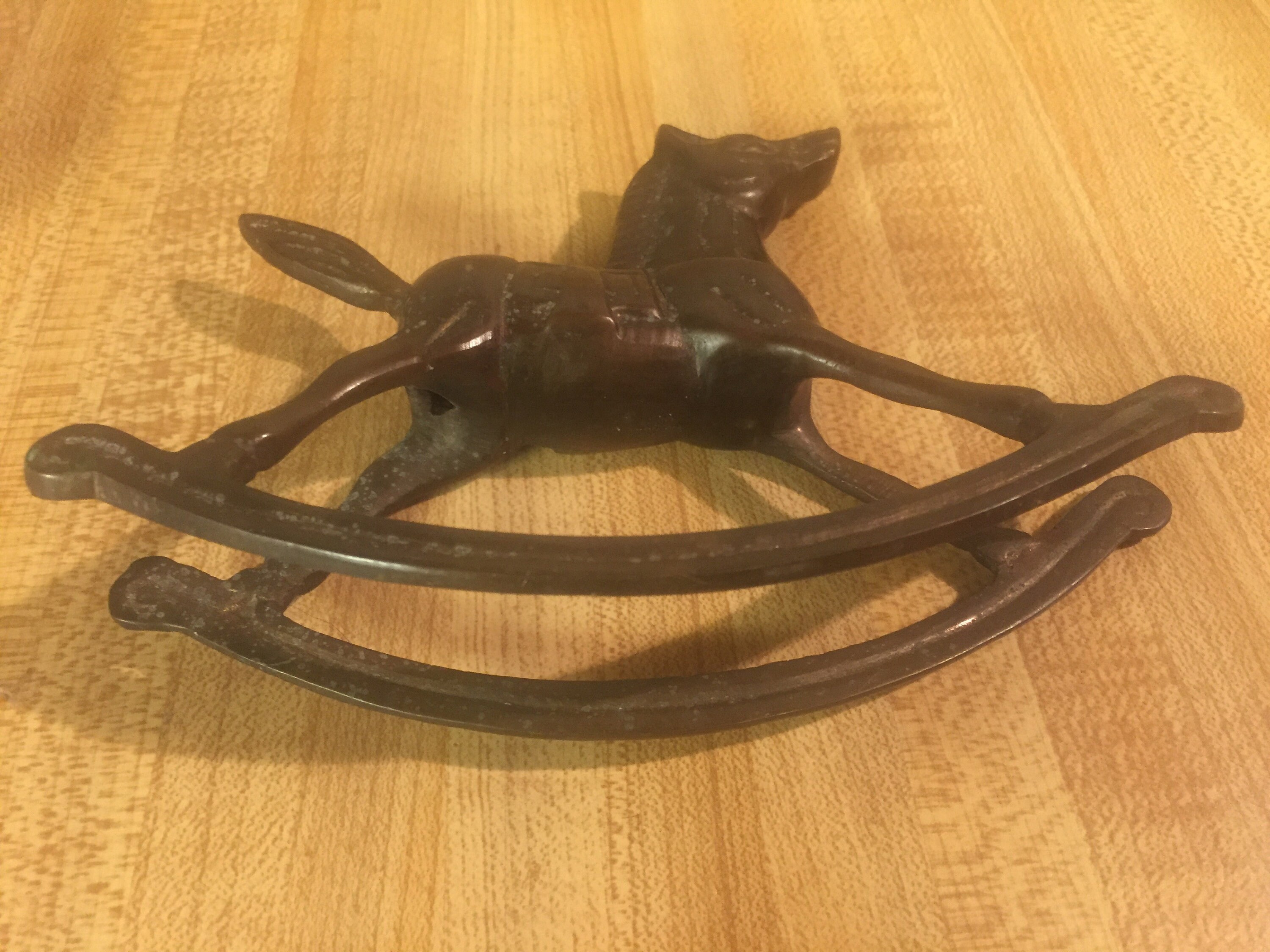 Vintage Miniature Brass Rocking Horse - Etsy