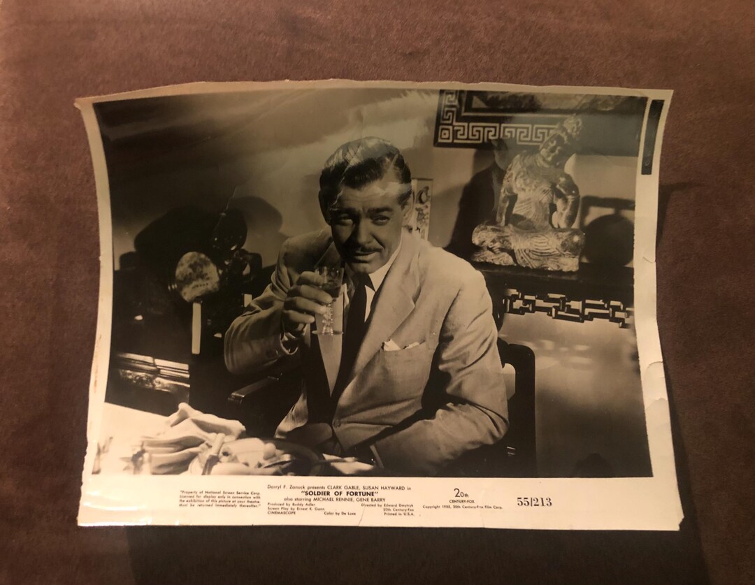 SOLDIER of FORTUNE Original 1955 B/w Lobby Still Clark Gable Photo 10x8 ...