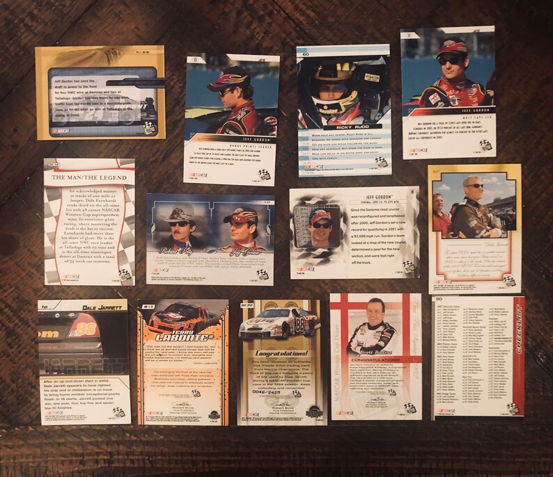 13 Press Pass 2002 Nascar Trading Cards-auto Card-tire Tread-earnhardt ...