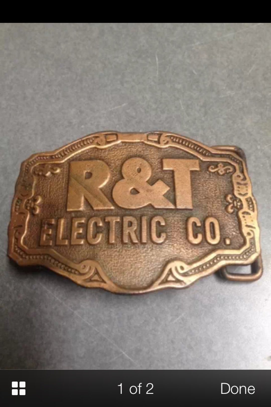 Vintage R&T Electric Brass Belt Buckle Made in Usa - Etsy