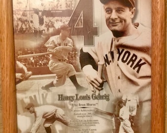 Lou Gehrig the Iron Horse - Etsy