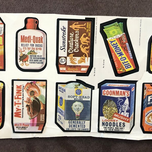 1970s Wacky Stickers - Etsy