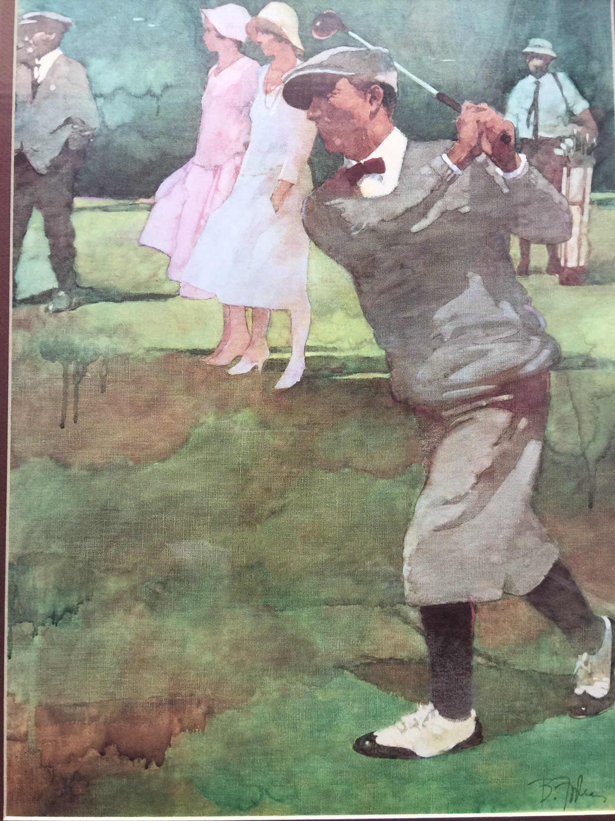 Vintage Signed Bart Forbes and Framed Golf Print 19 X 23 - Etsy