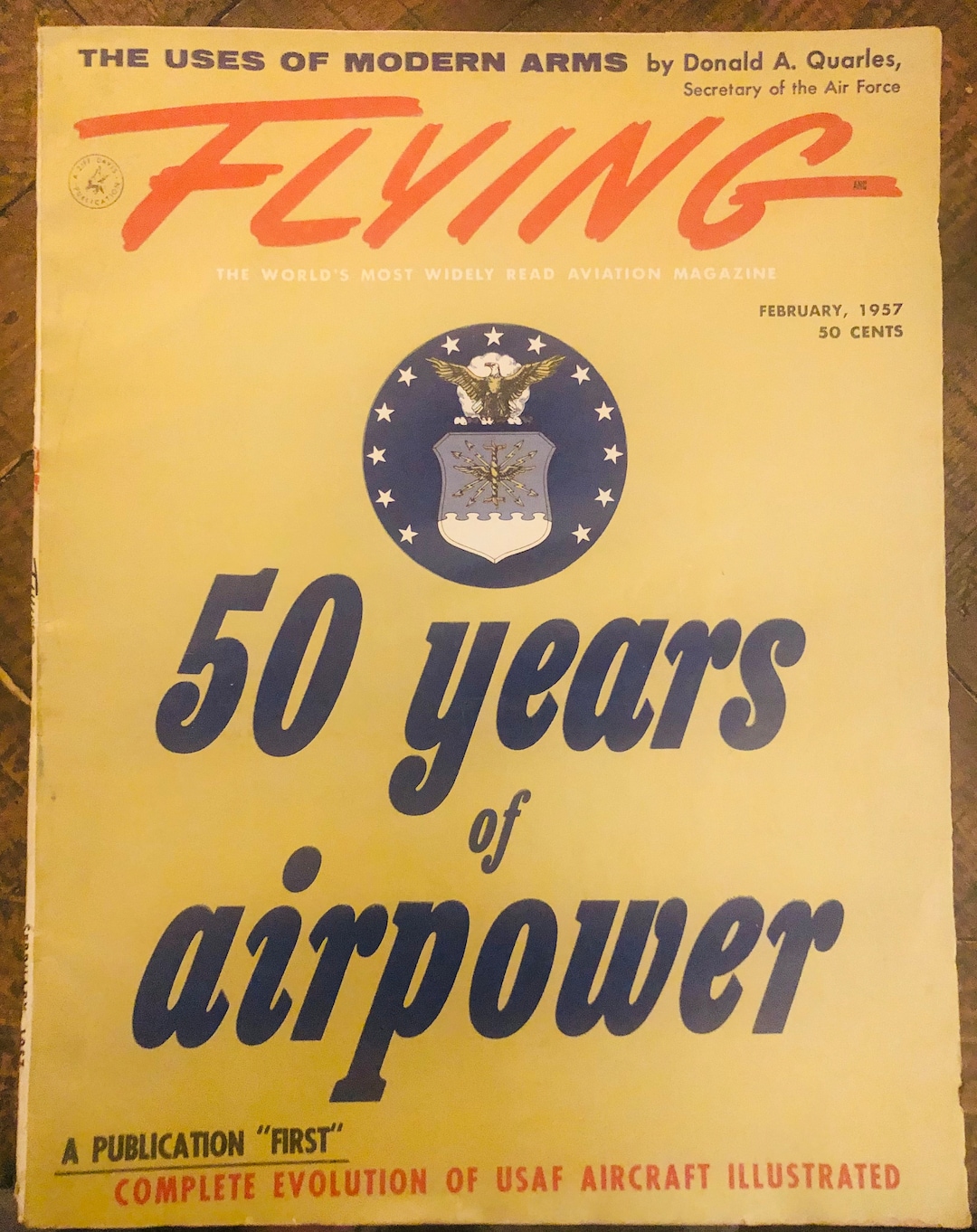 Vintage Flying Magazine (feb 1957) USAF 50 Years of Airpower Special ...