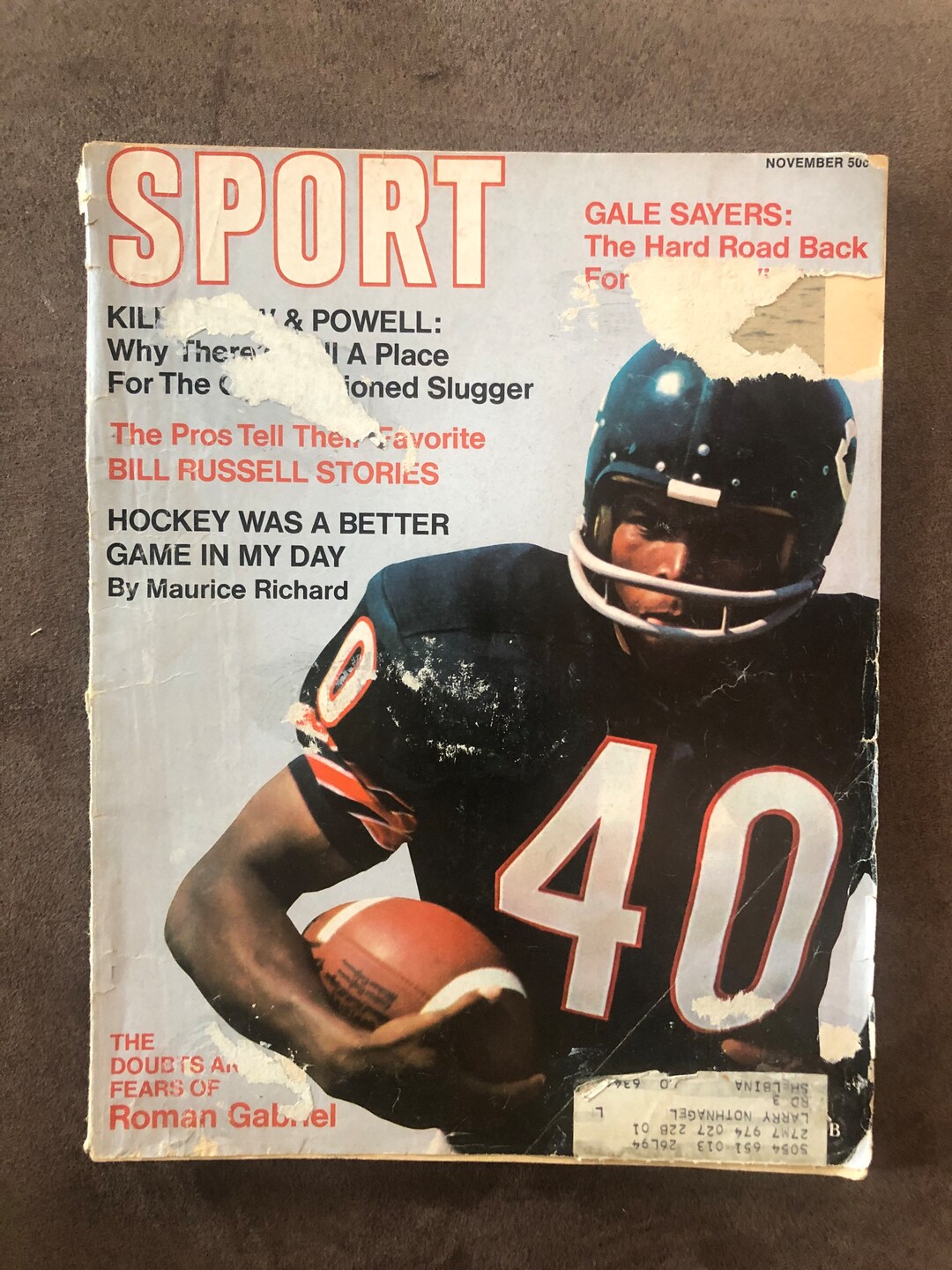 Vintage Sport Magazine November 1969-gale Sayers-killebrew-powell-great ...