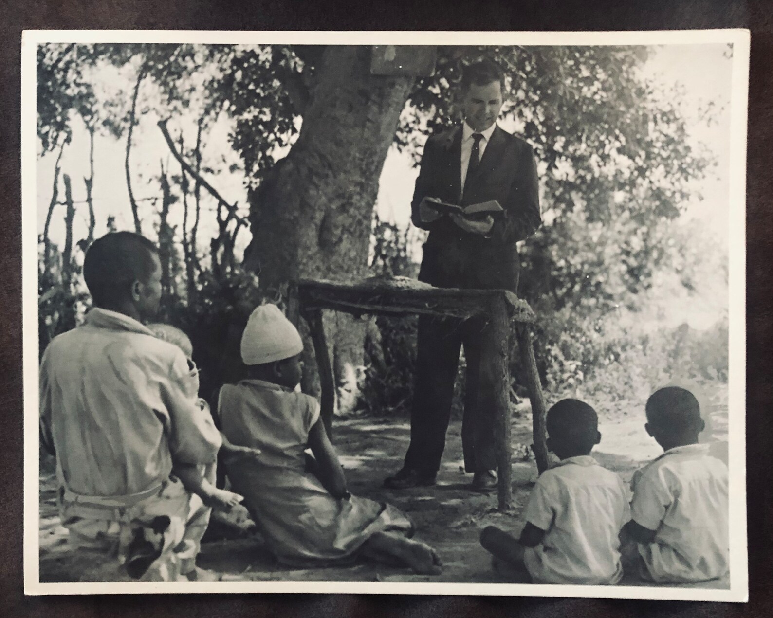Vintage Mission Friends Black & White Photo Missionary Preacher 11x14 ...
