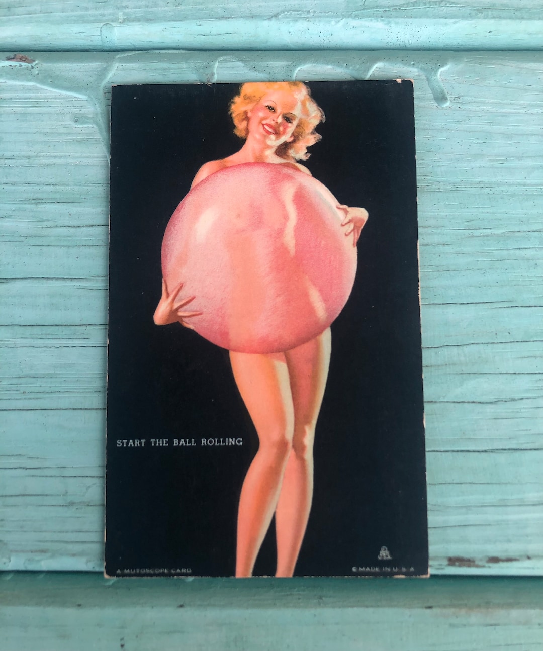 Rare Vintage/antique Risqué Pin up Girl 1940s Card/postcard GC 3.5 X 5.5 - Etsy