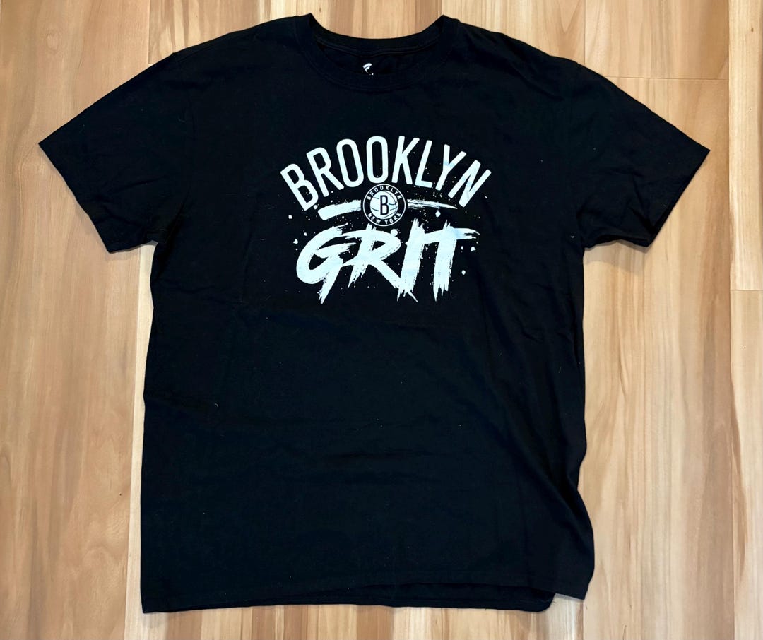 Cool Brooklyn Ny Nets Grit Basketball T-shirt-sz Xl-vgc-by Fanatics - Etsy