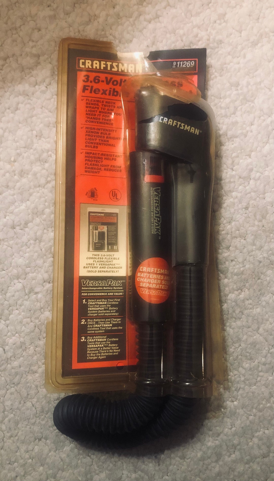 Nos Craftsman 3.6 Volt Flexible Flashlight-requires Versapak Battery - Etsy