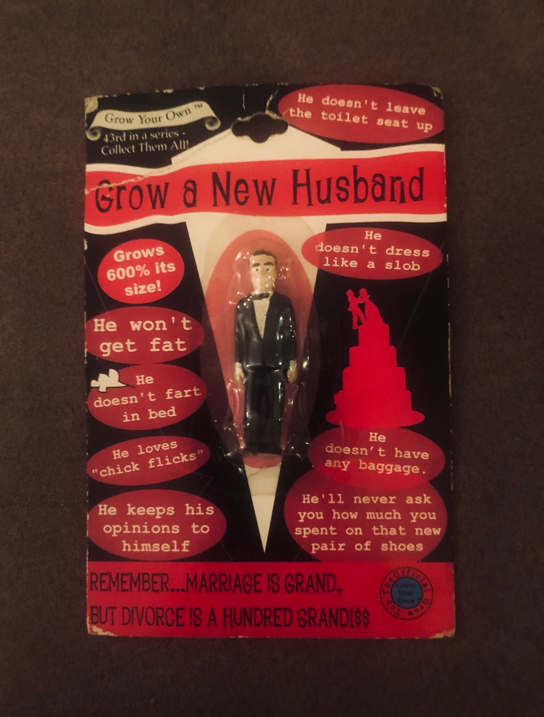 Rare Vintage Official Grow Toy-grow A New Husband Novelty Gag Gift-nos ...