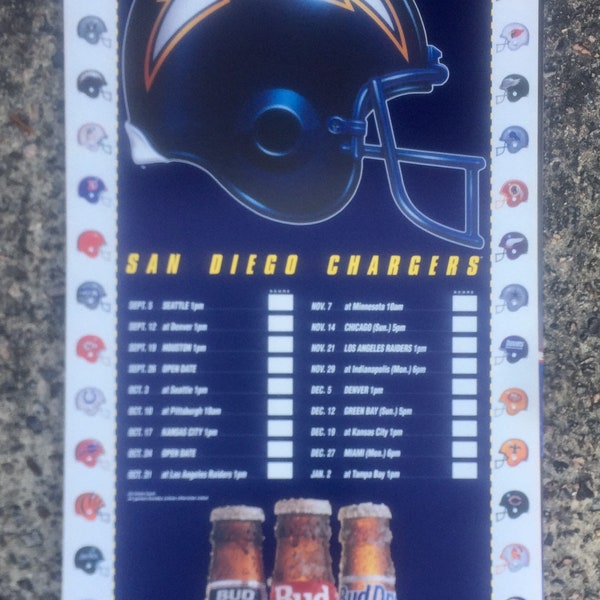 Nfl Schedule Poster - Etsy