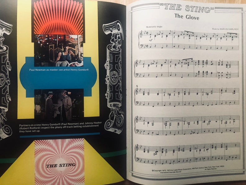 Vintage 1974 Motion Picture the Sting-redford & Newman Sheet - Etsy