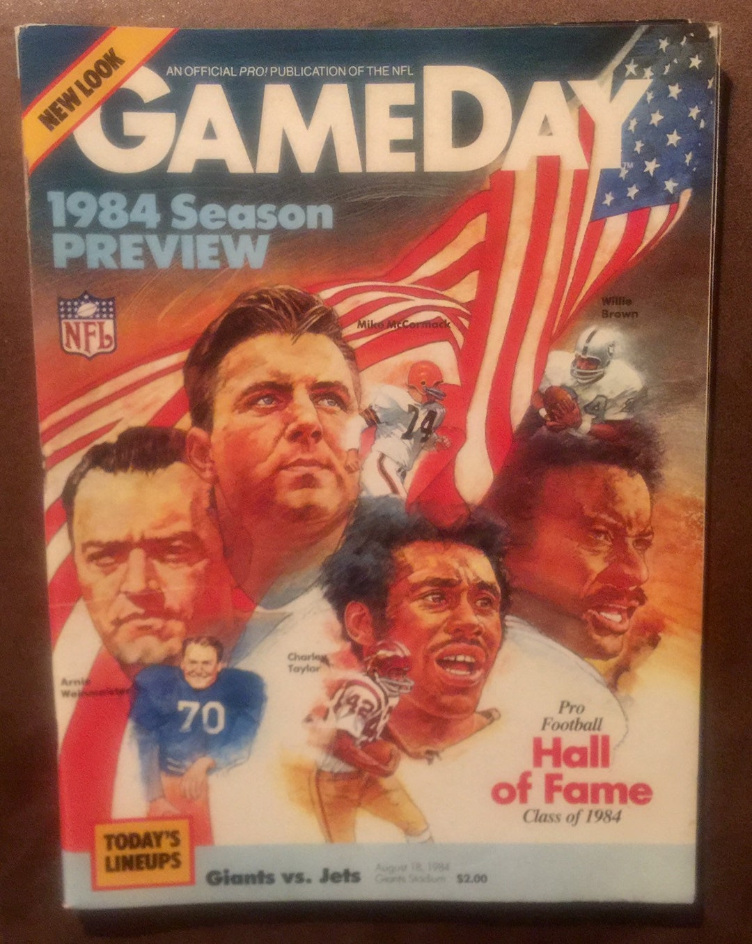 Gameday Nfl Football Magazine Aug.18,1984 HOF Class of 1984 Issue GC ...