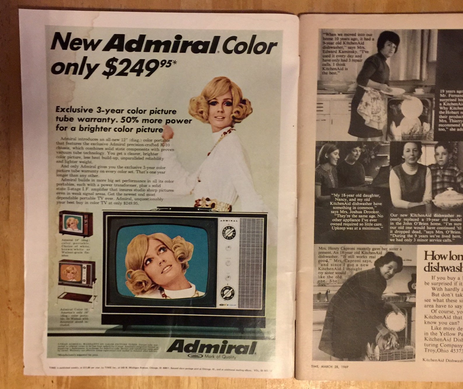 Vintage Time Magazine Mar. 28, 1969 Great Stories and Advertising GC ...