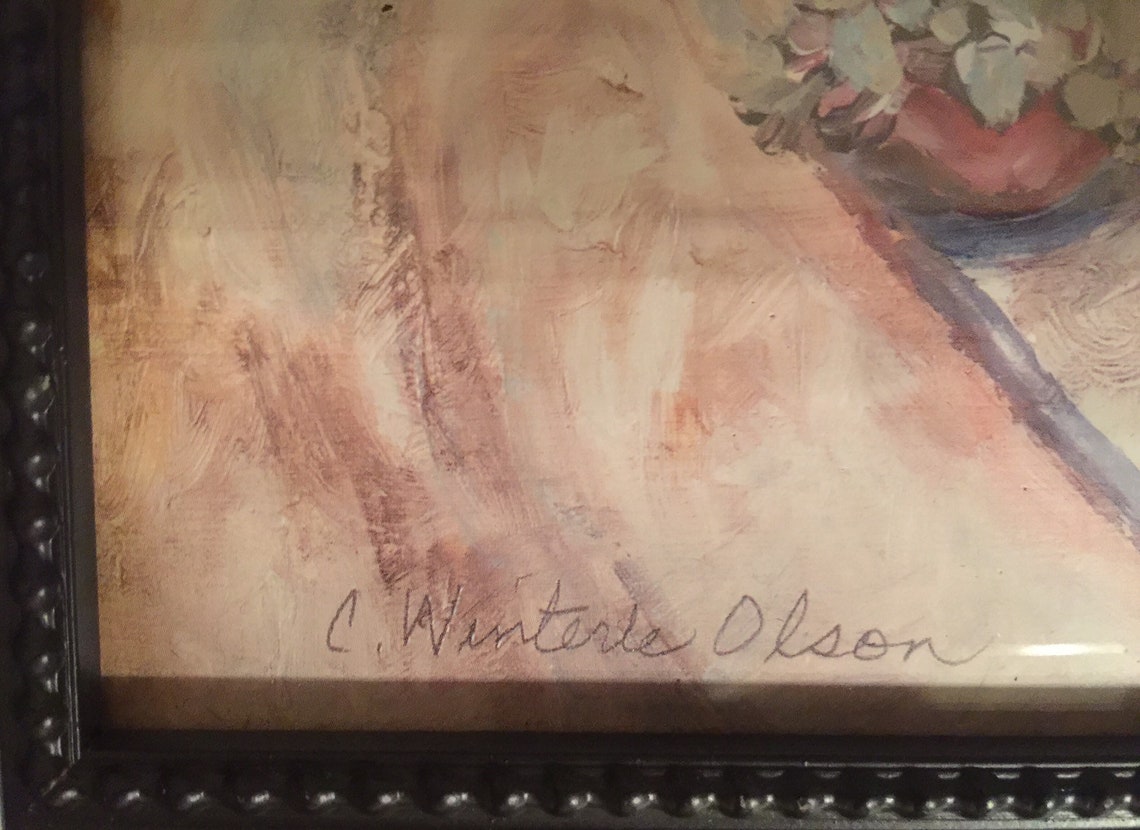 2 C. Winterle Olson Signed Prints each 16.5 Sq, See Description. The ...